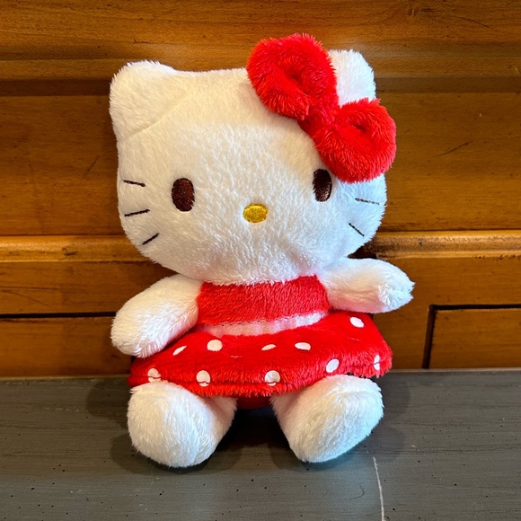 Sanrio | Toys | Sanrio Hello Kitty Red Dress W White Dots Red Hair Bow ...